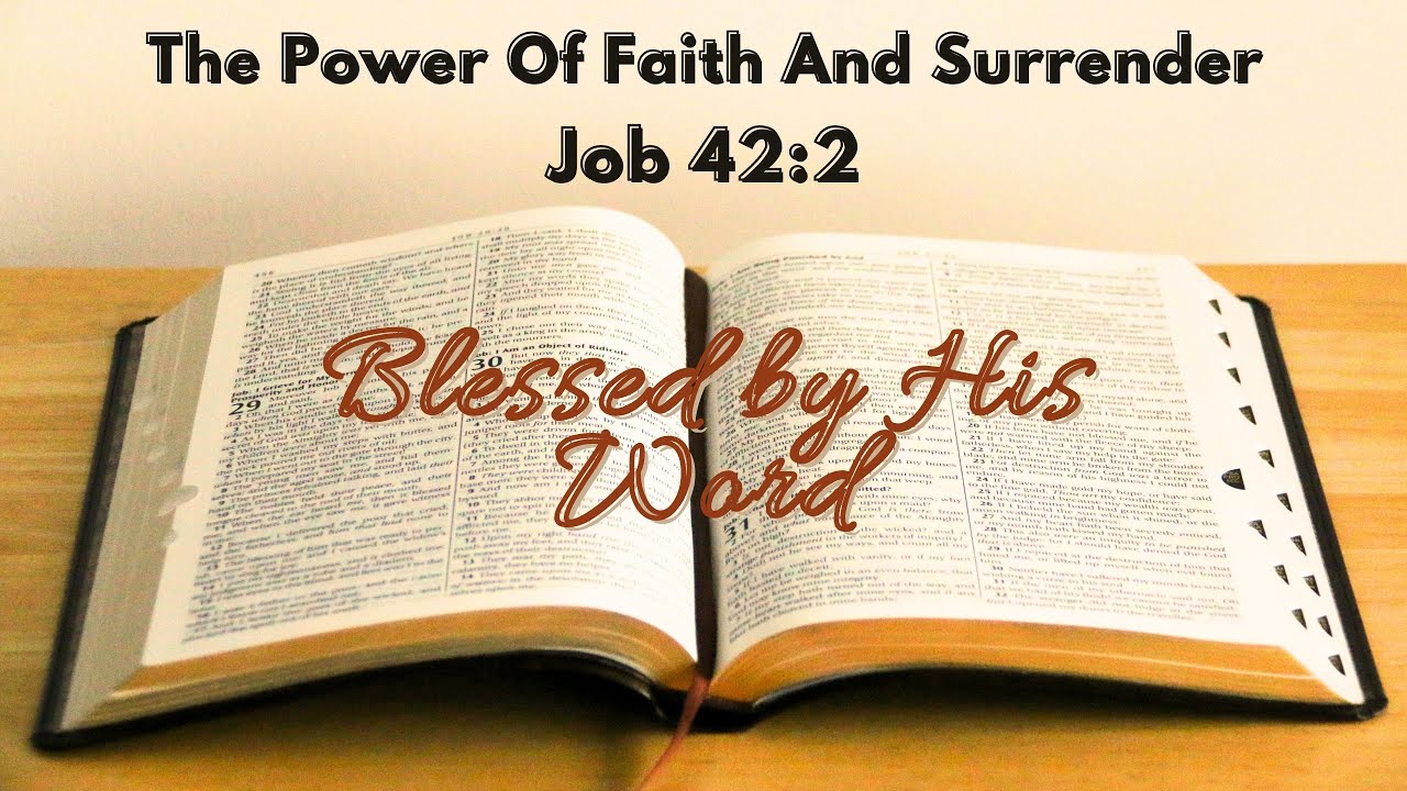 Verse Of The Day | The Power Of Faith And Surrender | Job 42:2 ...
