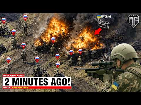 Massive Russian Motorcycle Troops Ambushed by Ukrainian Snipers - 2 Minutes Later, GONE!