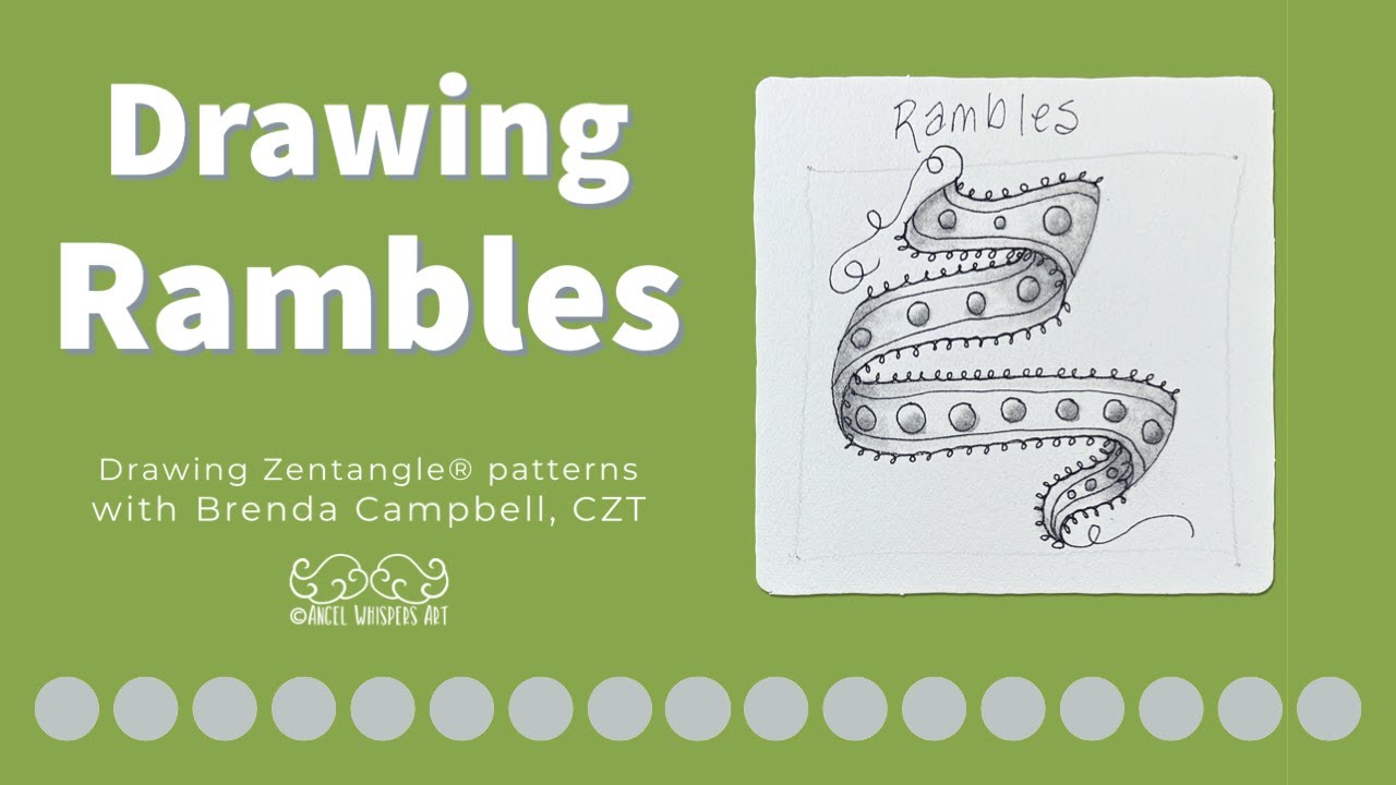 Drawing Zentangle® Patterns | Angel Whispers Art | Rambles - YouTube