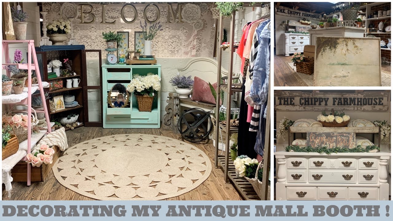 SETTING UP BLOOM: MY NEWEST ANTIQUE MALL BOOTH - YouTube
