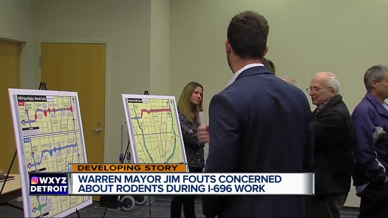 Warren Mayor Jim Fouts concerned about rodents during I-696 work - YouTube