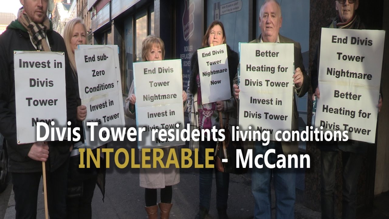 Divis Tower residents living conditions INTOLERABLE - McCann - YouTube