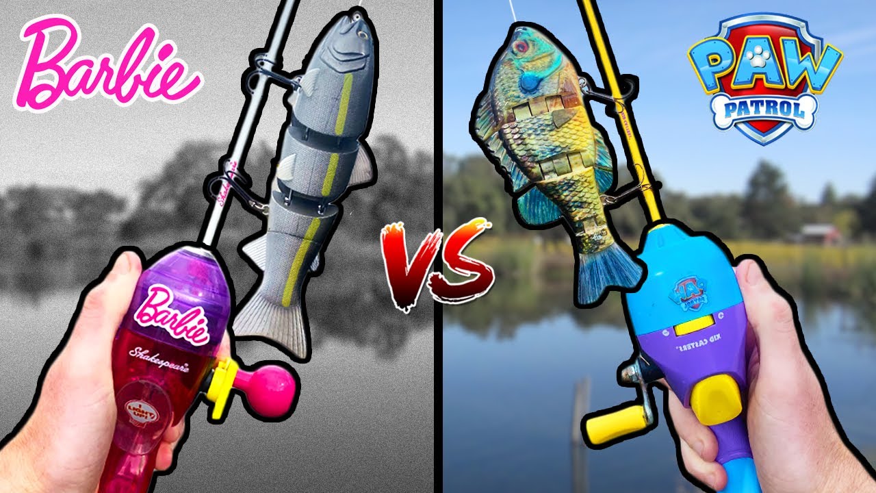 1v1 Barbie Rod Fishing Tournament with GIANT SWIMBAITS (INSANE) - YouTube