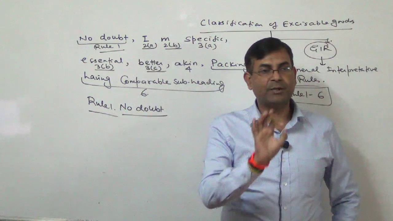 Classification of excisable goods II - YouTube