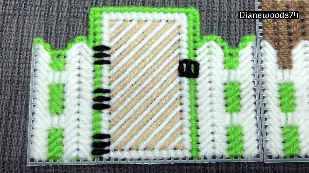 👀 White Picket Fence and a Garden | Visual | Plastic Canvas - YouTube