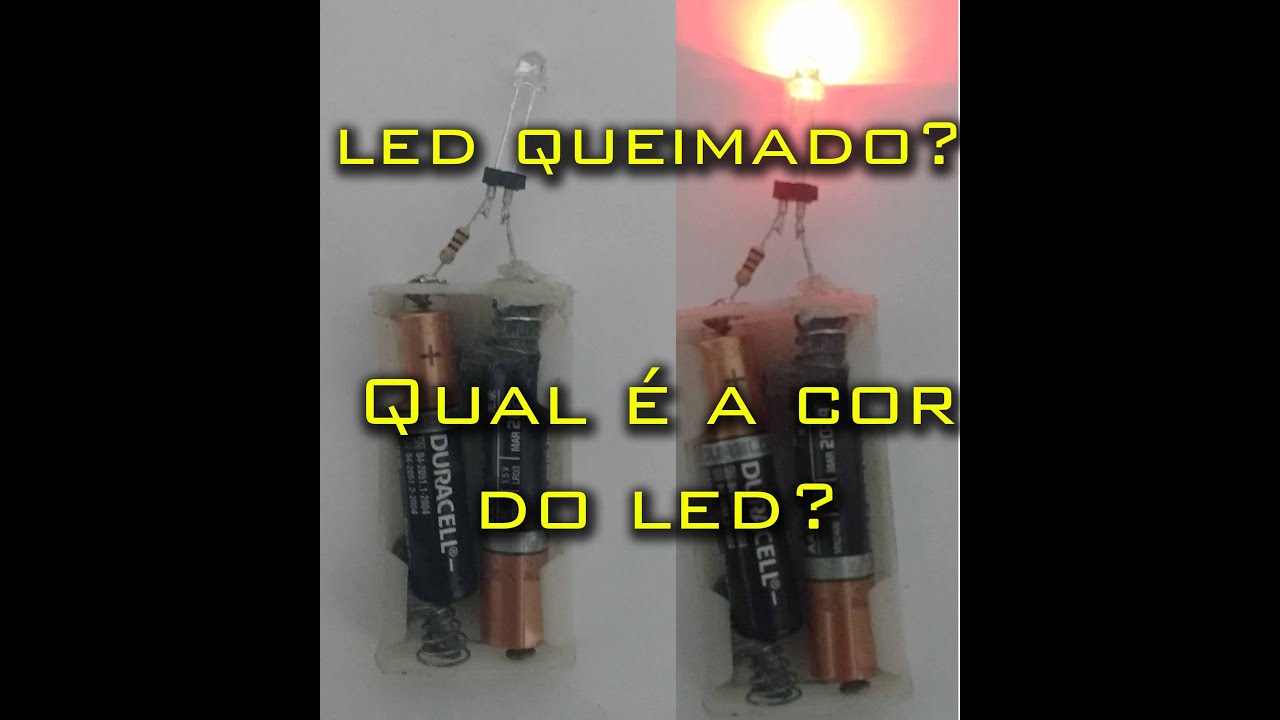 Como testar LED, se está funcionando? E qual é a sua cor? - YouTube