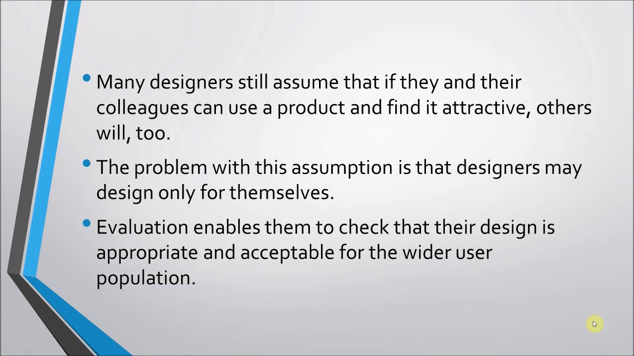 HCI: Interaction Design Process - Evaluation - YouTube