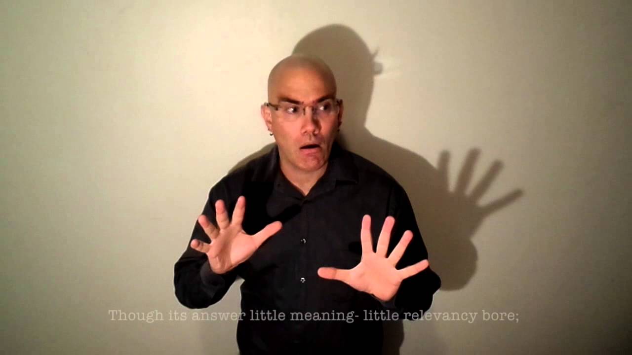 Edgar Allan Poe's "The Raven" translated into ASL - YouTube