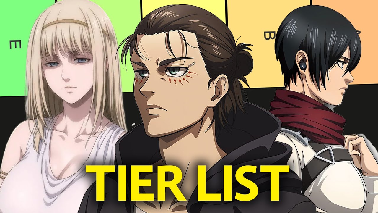 AOT Character Tier List شخصيات هجوم العمالقة - YouTube