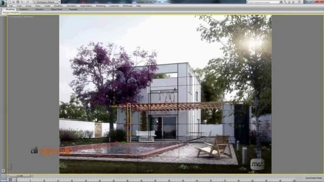 perspective match 3ds max and render . part 1 تطابق المنظور + إكساء + رندر - YouTube