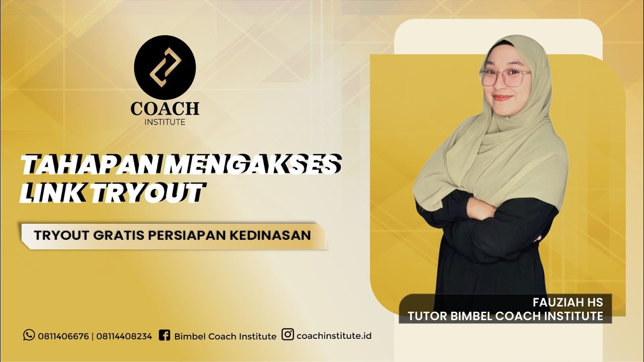 Tahapan Mengakses Link TryOut Bimbingan Belajar Coach Institute. - YouTube