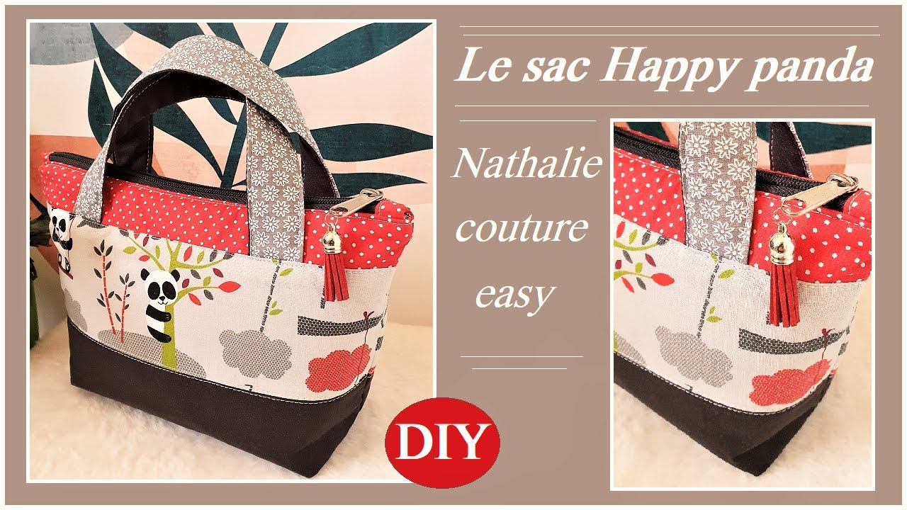 DIY la trousse Happy panda tutoriel Nathalie couture easy tutoriel ...