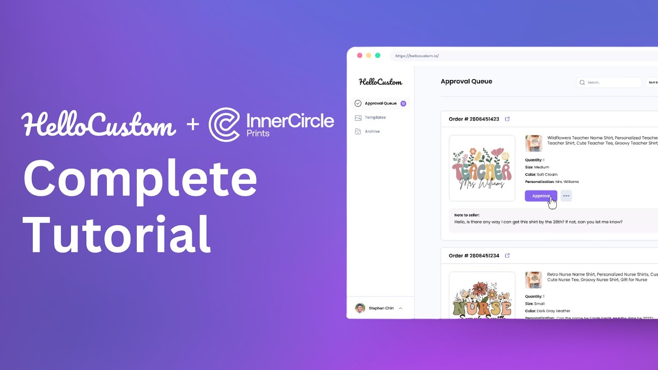 HelloCustom + Inner Circle Prints Complete Tutorial - YouTube