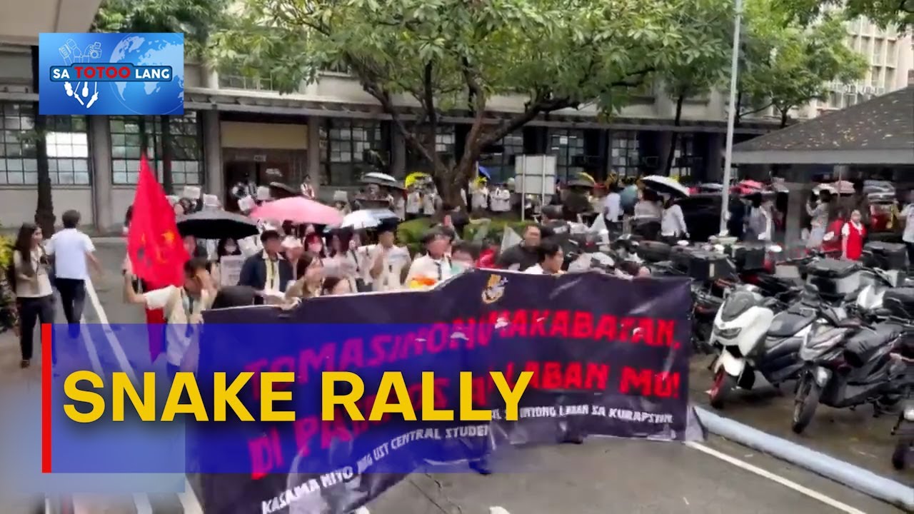 UST students, nagsagawa ng snake rally vs. corruption | Sa Totoo Lang ...