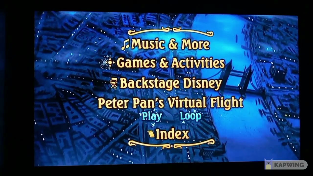 Peter Pan 2007 DVD Menu Walkthrough (Disc 2) (Reverse Version) - YouTube