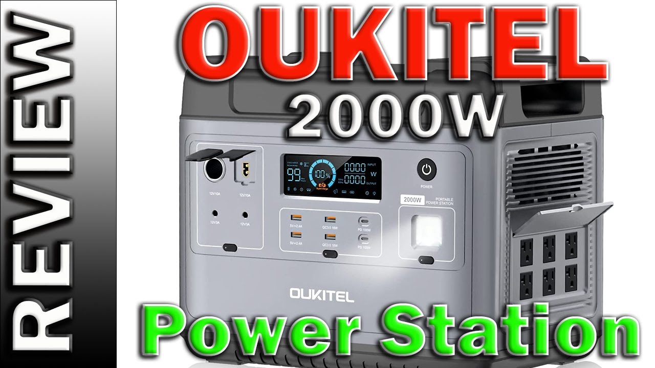 OUKITEL P2001 2000W Portable Power Station 2000Wh LiFePO4 Battery Solar ...