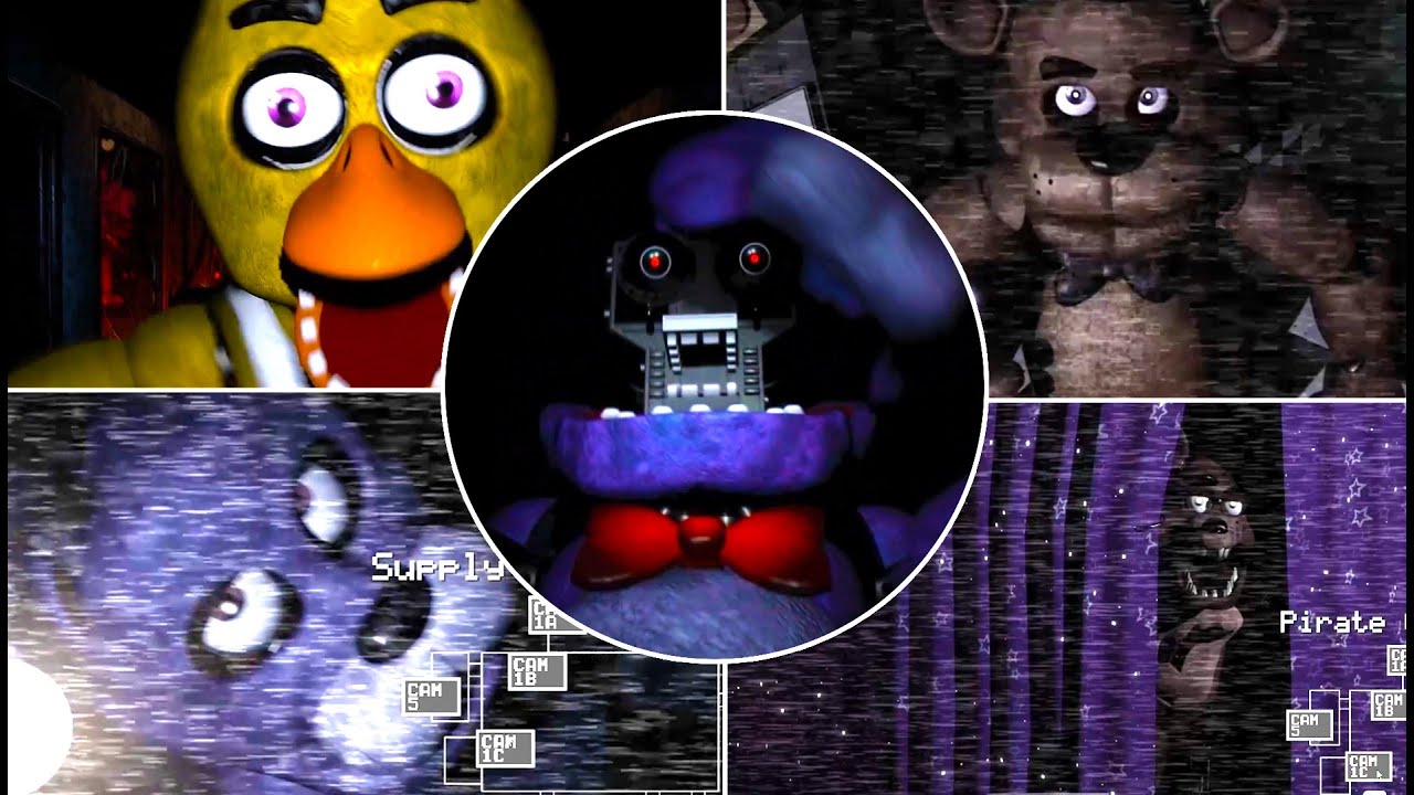FNAF IN REAL TIME - ALL Animatronic Events + Jumpscares - YouTube