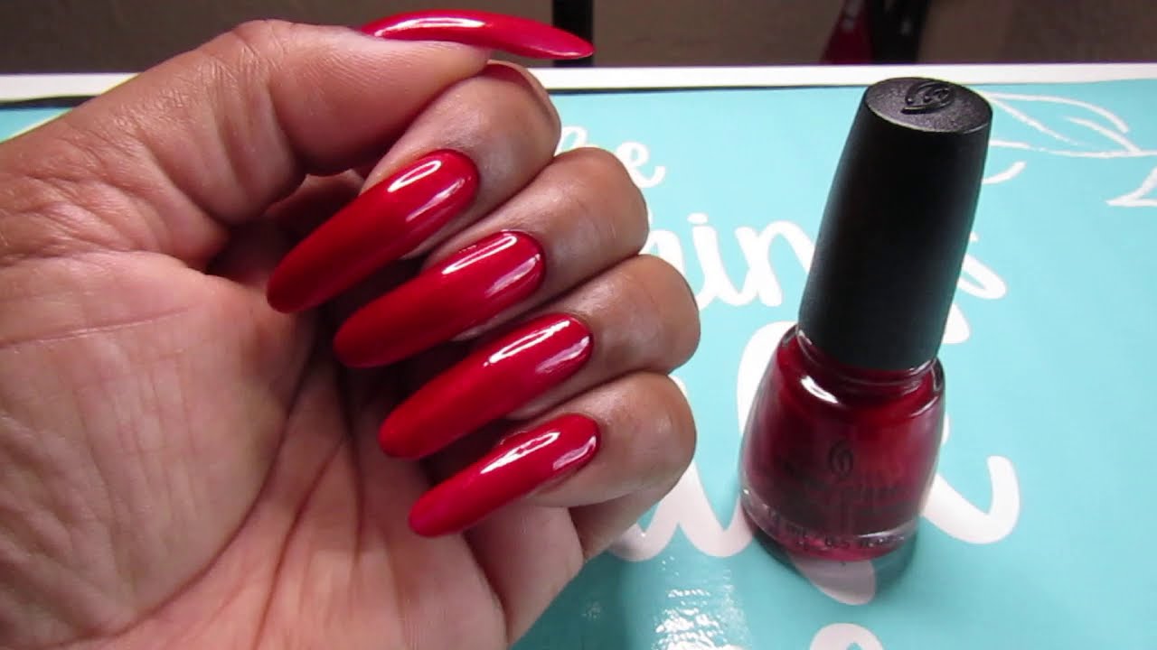 Watch Me Swatch China Glaze "Red Pearl" - YouTube
