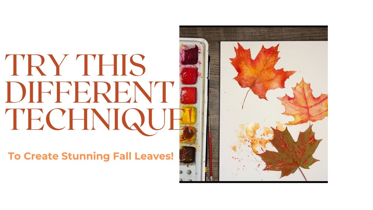 Super Easy Fall Leaf Stamping and Watercolor Tutorial🎨🍁🍂 - YouTube
