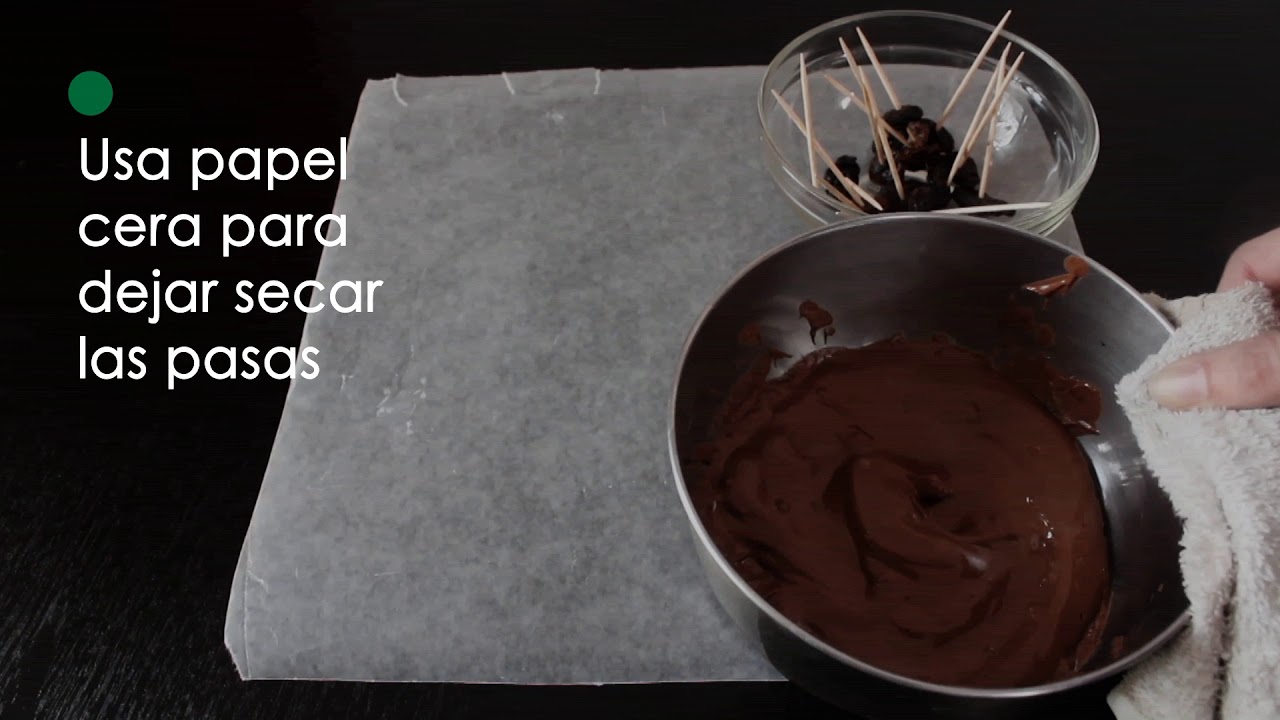 Pasas con chocolate Receta Mas Corona - YouTube