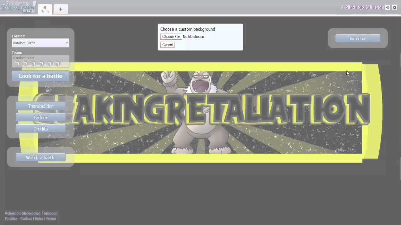 Pokemon Showdown Tutorial: Custom Background - YouTube