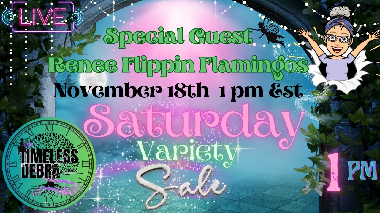 Saturday Variety Sale with Flippin Flamingos 1pm Cst - YouTube
