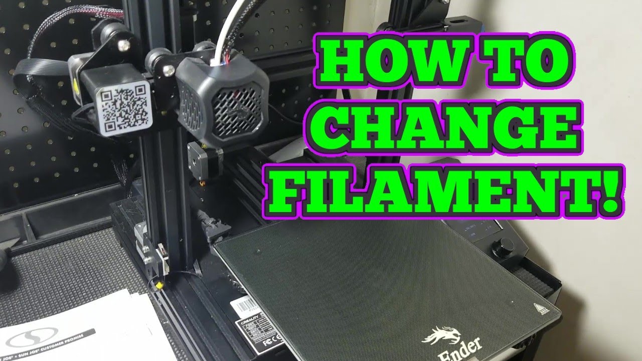 How To Change 3D Printer Filament On A Creality 3D Printer! - YouTube