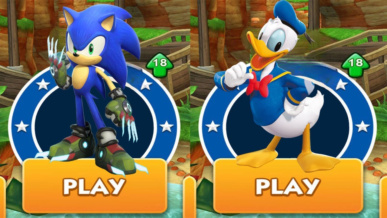 Sonic Dash vs Donald Duck - Boscage Maze Sonic from Sonic Prime vs All ...