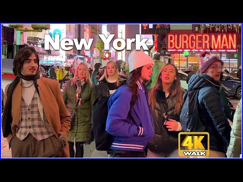 【4K】WALK Christmas 2022  in New York City NY 7th Avenue NYC