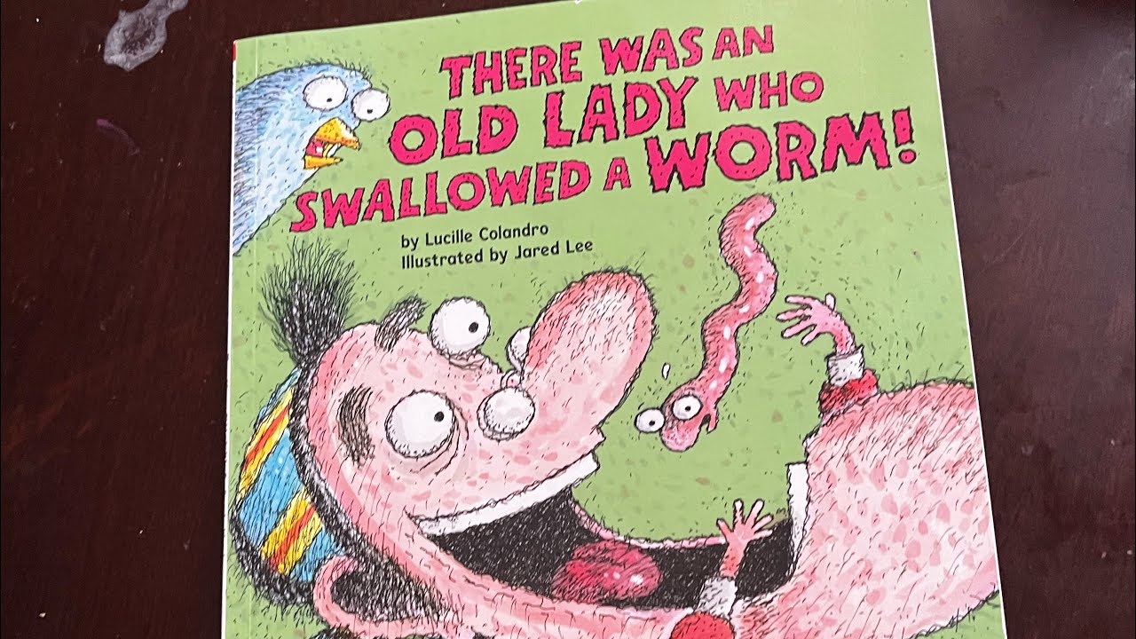 There was a old lady who swallowed a worm 🪱 - YouTube