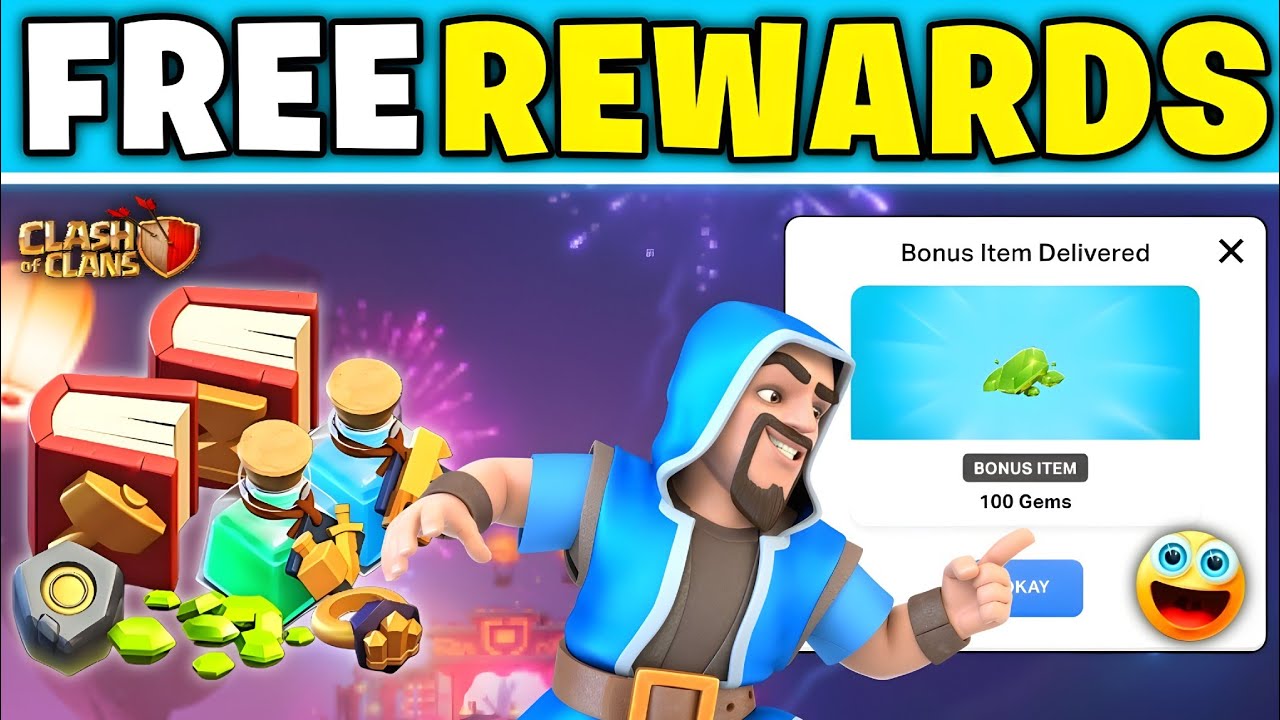Claim Free Gems & Rewards 🤩fast from supercell in Clash of clans....COC ...