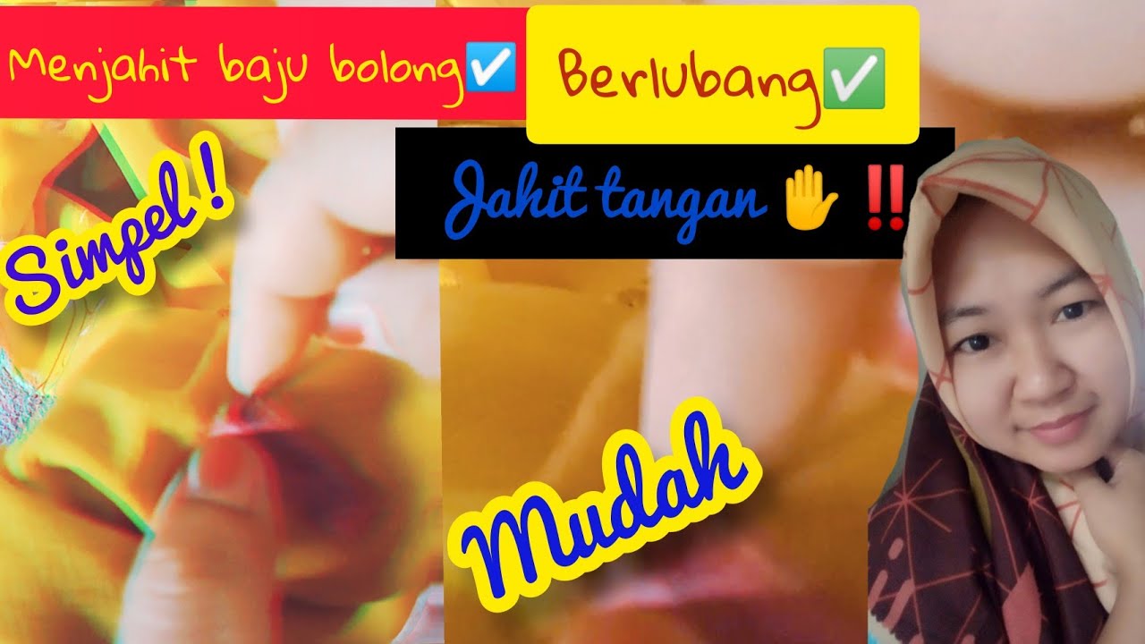 Permak gamis berlubang tanpa Mesin Jahit | kegiatan irt - YouTube