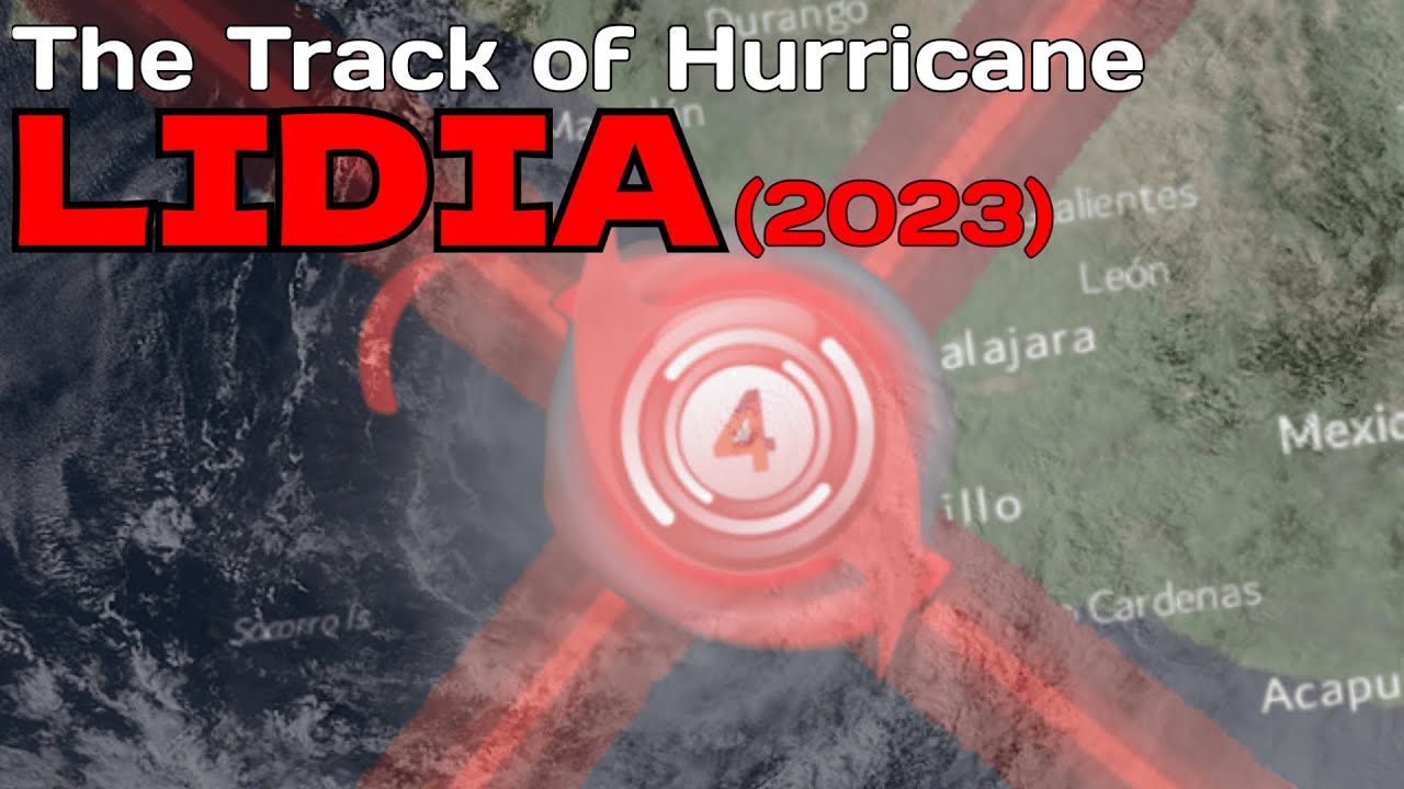 The Track of Hurricane Lidia (2023) - YouTube