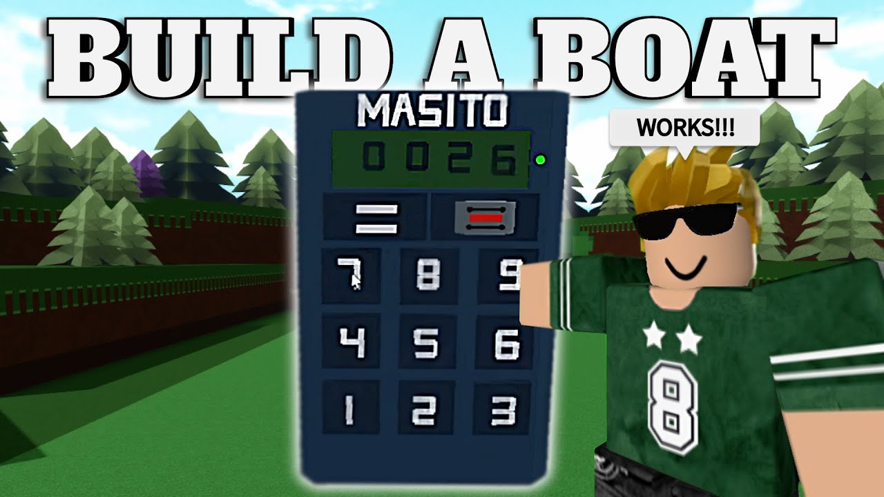 How to Build a Working Calculator | Roblox Build a Boat for treasure ...