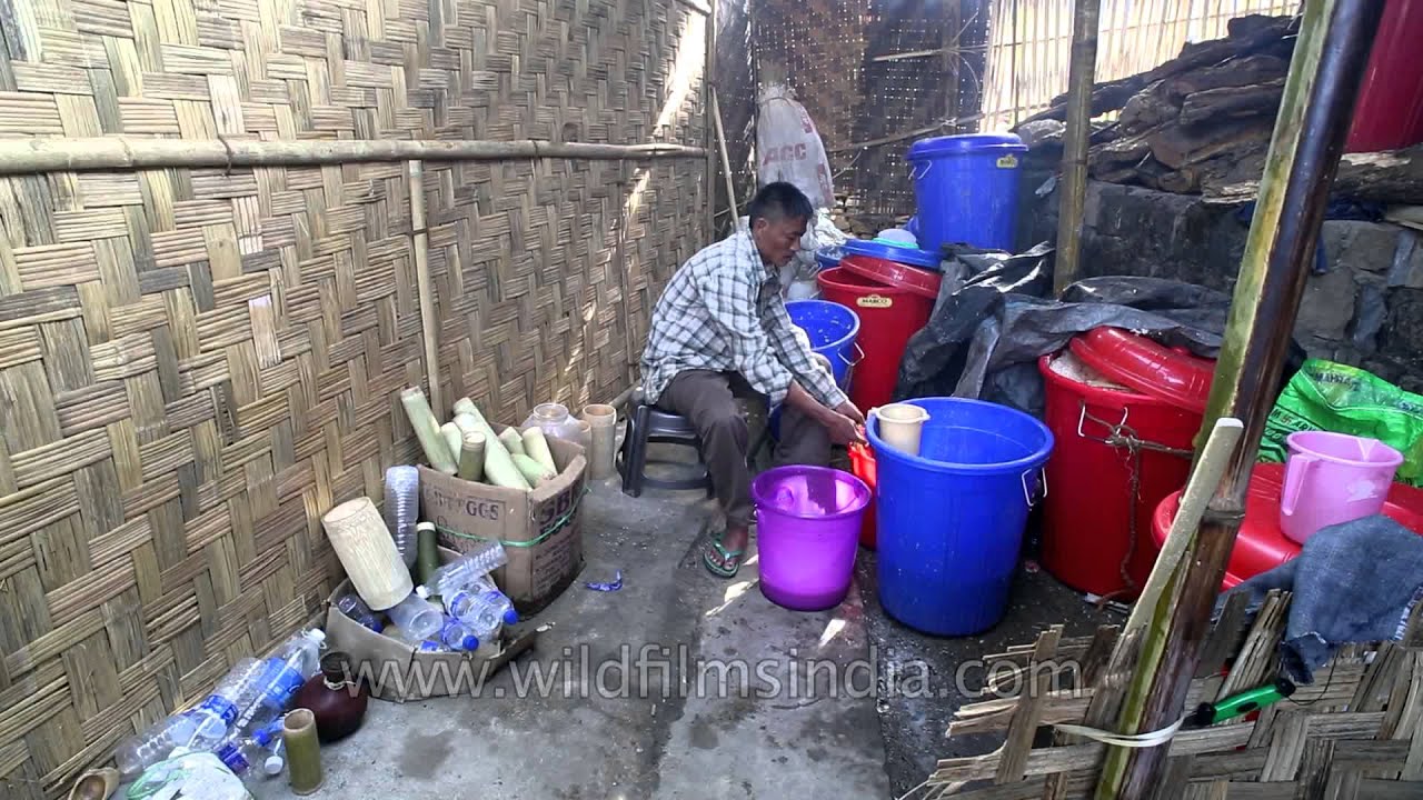 Naga method for preparing rice beer - YouTube
