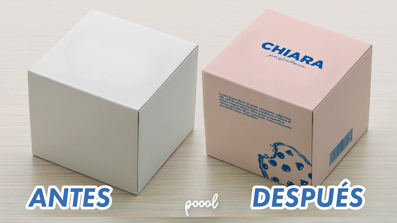 Cómo crear un MOCKUP de una caja en Photoshop Tutorial // Fácil y ...