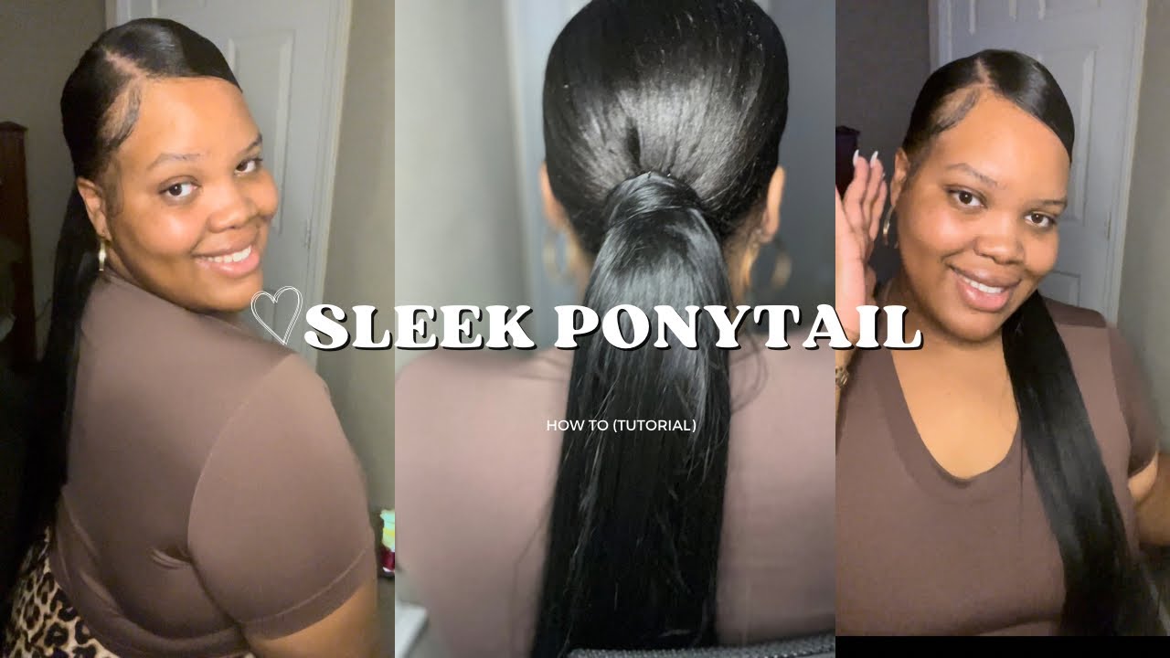 SLEEK, SIDE PART PONYTAIL - YouTube