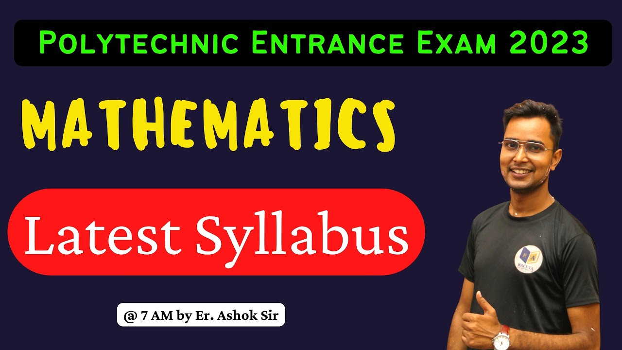 polytechnic entrance exam 2023 math new syllabus | polytechnic math ...