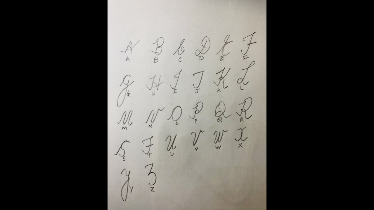 LEARN HOW TO WRITE CURSIVE/RUNNING WRITING. EASY DRAWING TUTORIAL ...