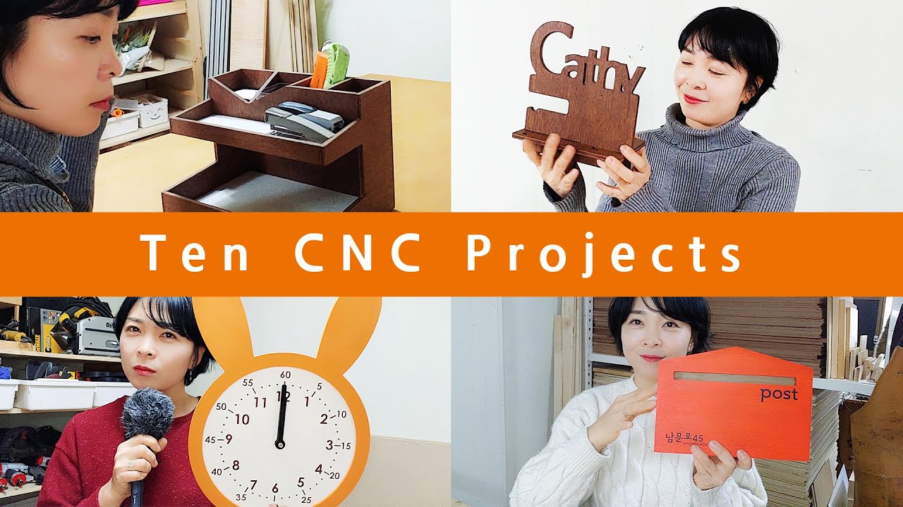 Ten CNC Projects / Easy DIY Woodworking - step by step - YouTube