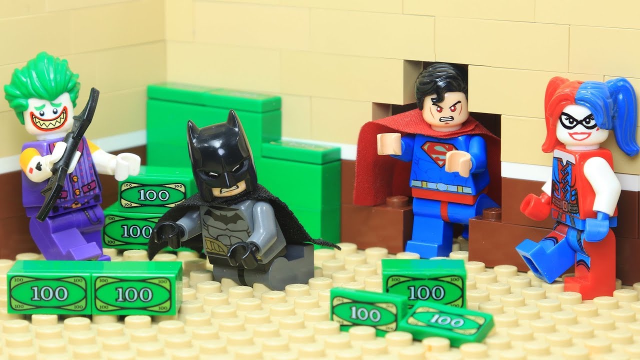 Lego Superhero Superman as Bank Robber - YouTube