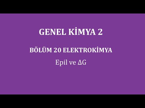 Genel Kimya 2-Bölüm 20/Elektrokimya/Epil ve ΔG