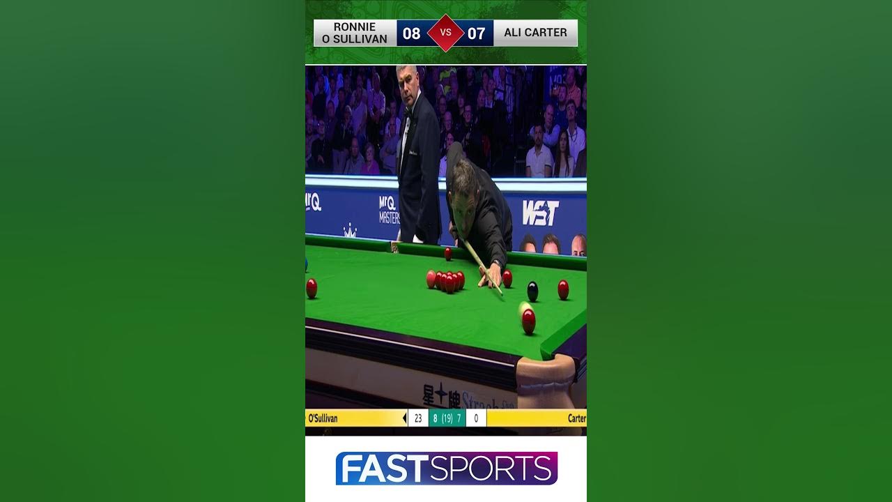 Ronnie O'Sullivan’s Snooker Brilliance on Display vs. Carter! | Fast Sports - YouTube