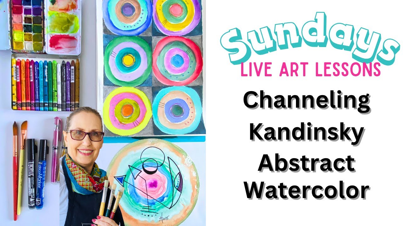 Channeling Kandinsky Abstracts Art Class and Sale - YouTube