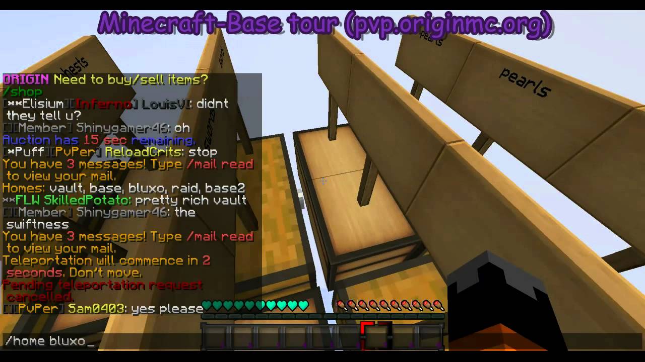 Minecraft Factions OP Rich Base Tour - OriginMC - #ImBack - YouTube