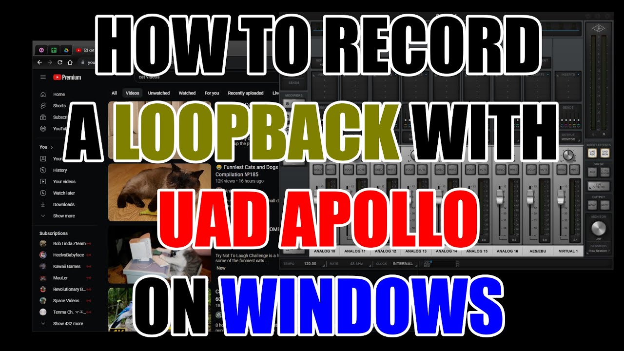 How to record a LOOPBACK with UAD Virtual Channels on Windows - YouTube