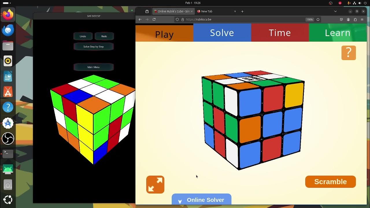 Rubik Cube Solver - Kotlin Android Studio + LibGDX - YouTube