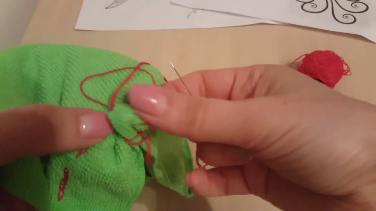 Hand Embroidery. Cusatura in urma acului pentru ornamente pe haine ...