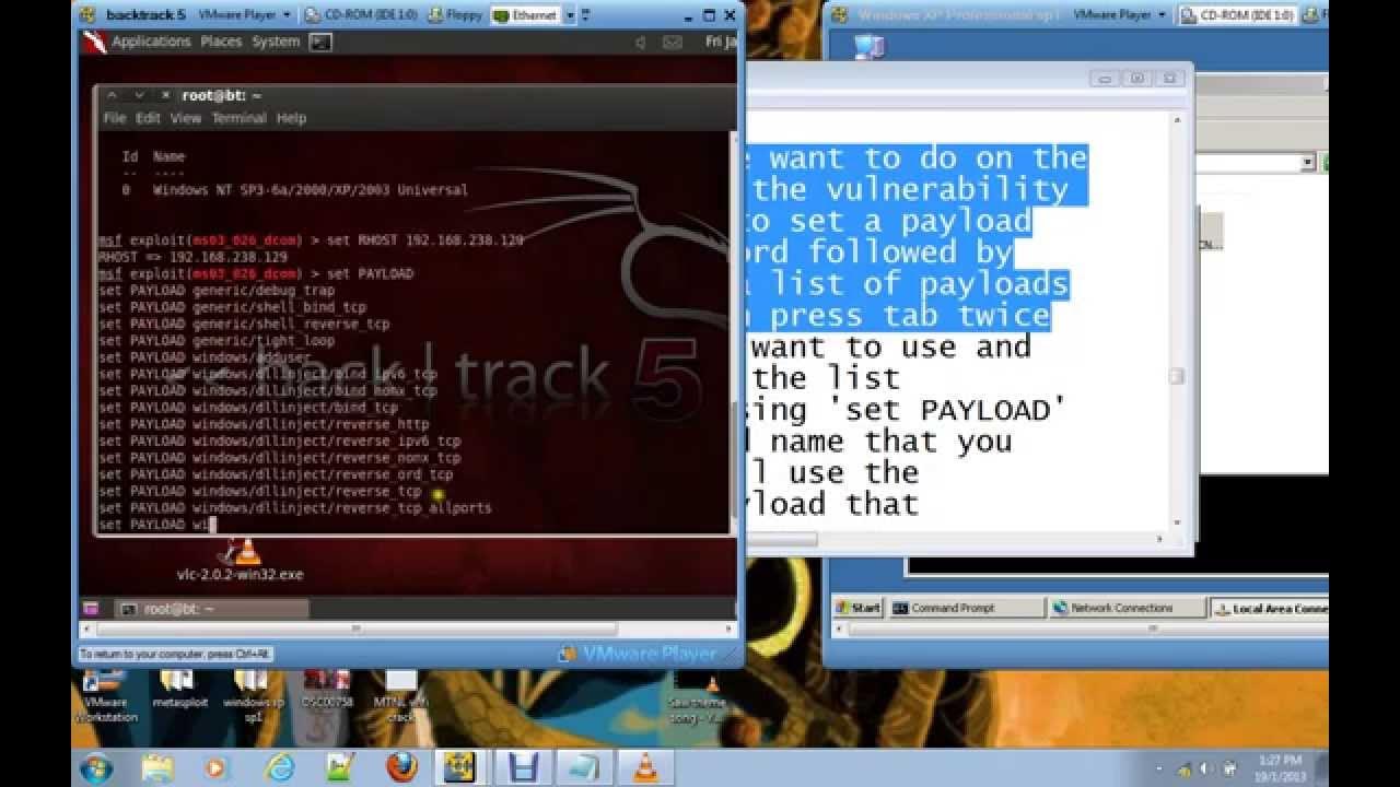 hacking windows xp using rpc dcom vulnerability - YouTube