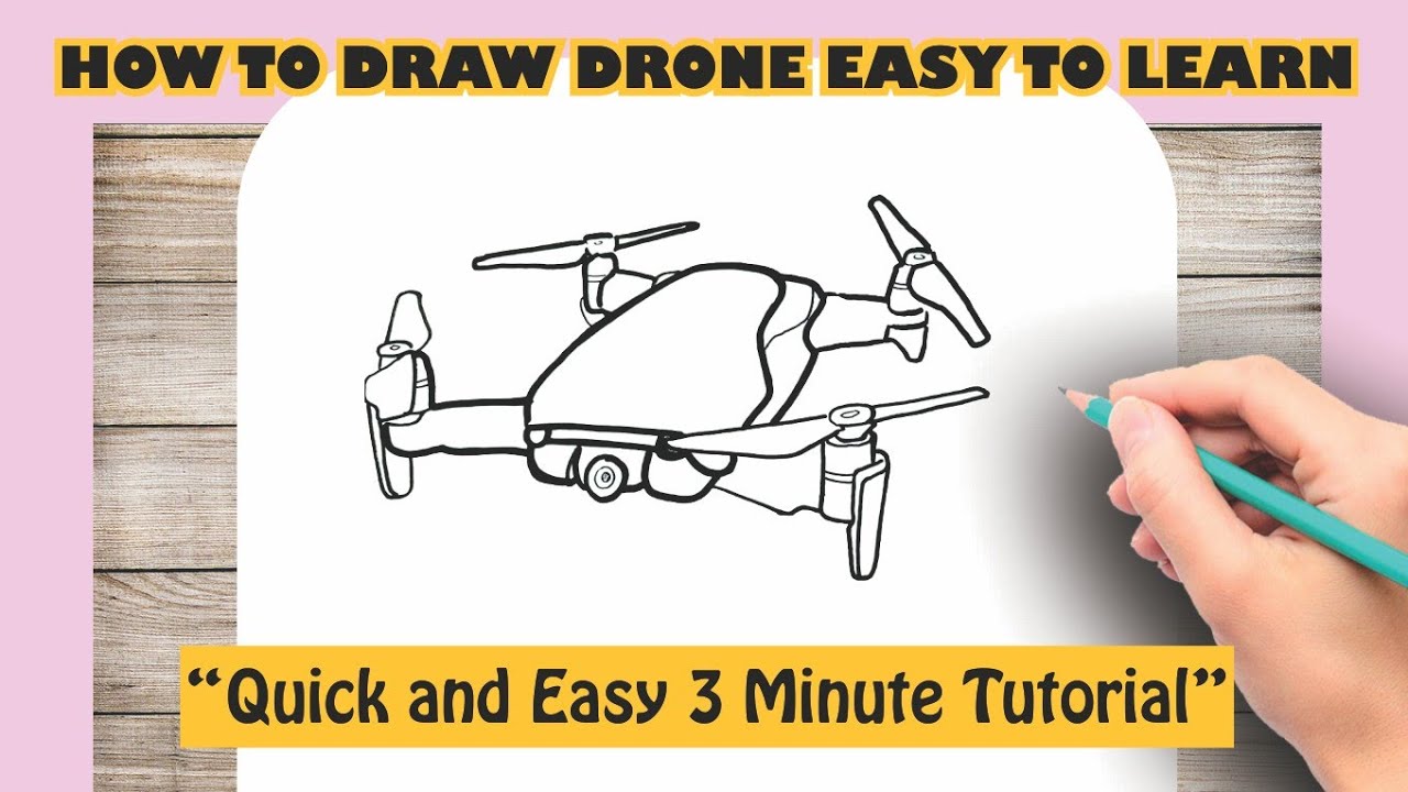 How to Draw Drone Easy to Learn - YouTube